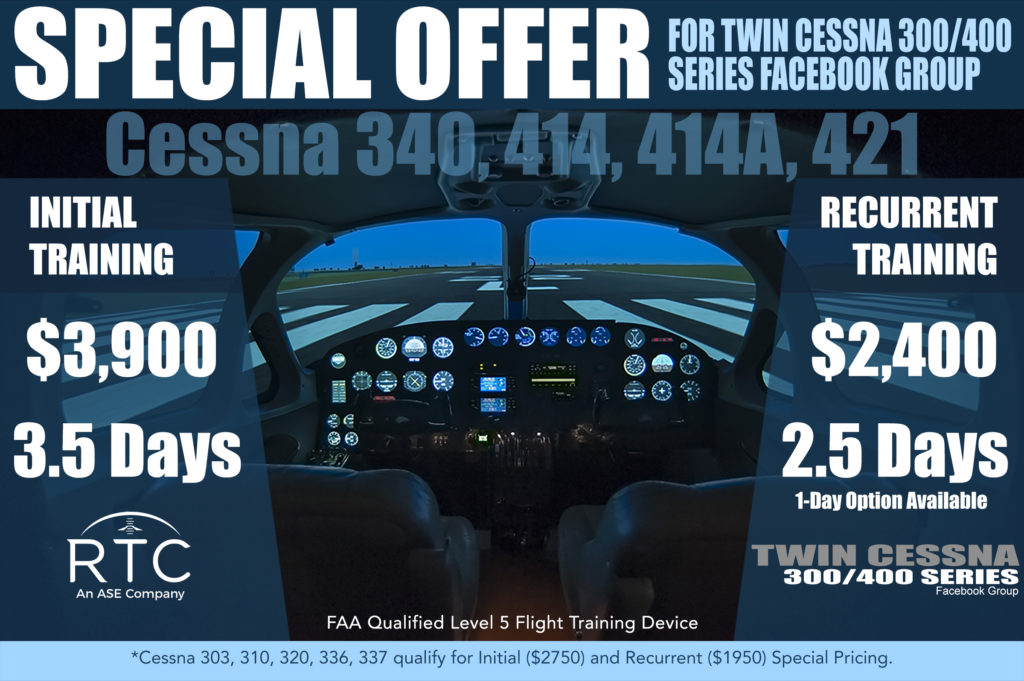 Twin Cessna 300/400 Series Facebook - RTC Training